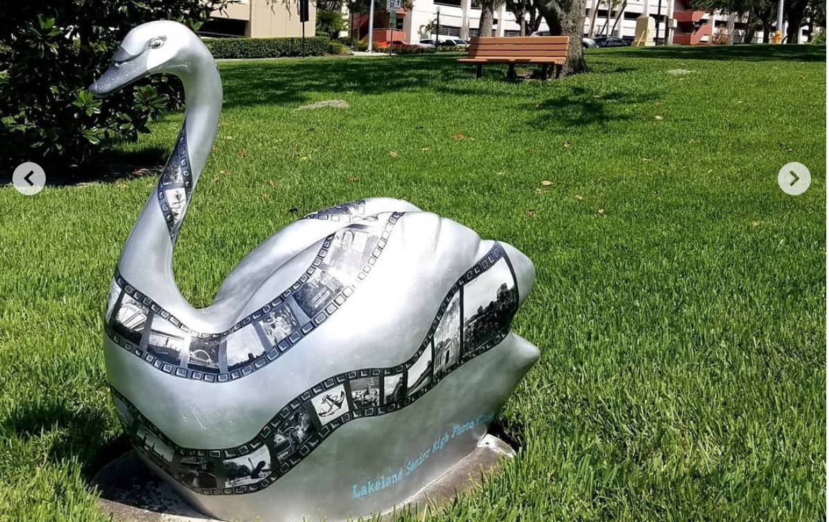 LHS Students Reimagine Two Swan Sculptures - LkldNow