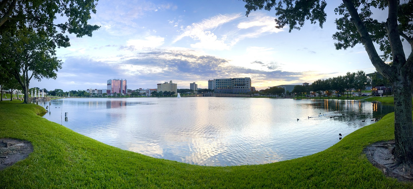 Lake Mirror Skyline Panoramic - LkldNow